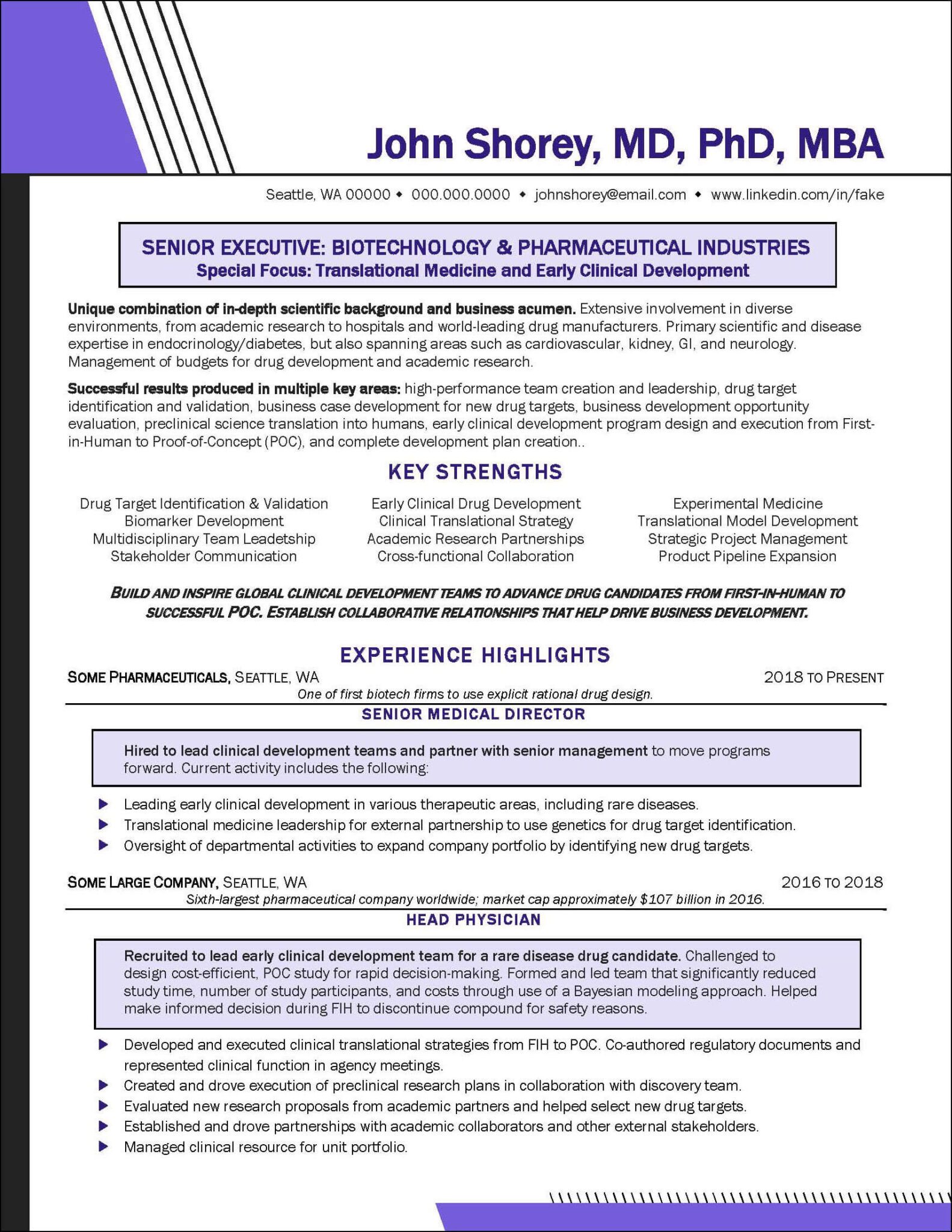 Biotech & Pharmaceutical Resume Examples - Distinctive Career Services