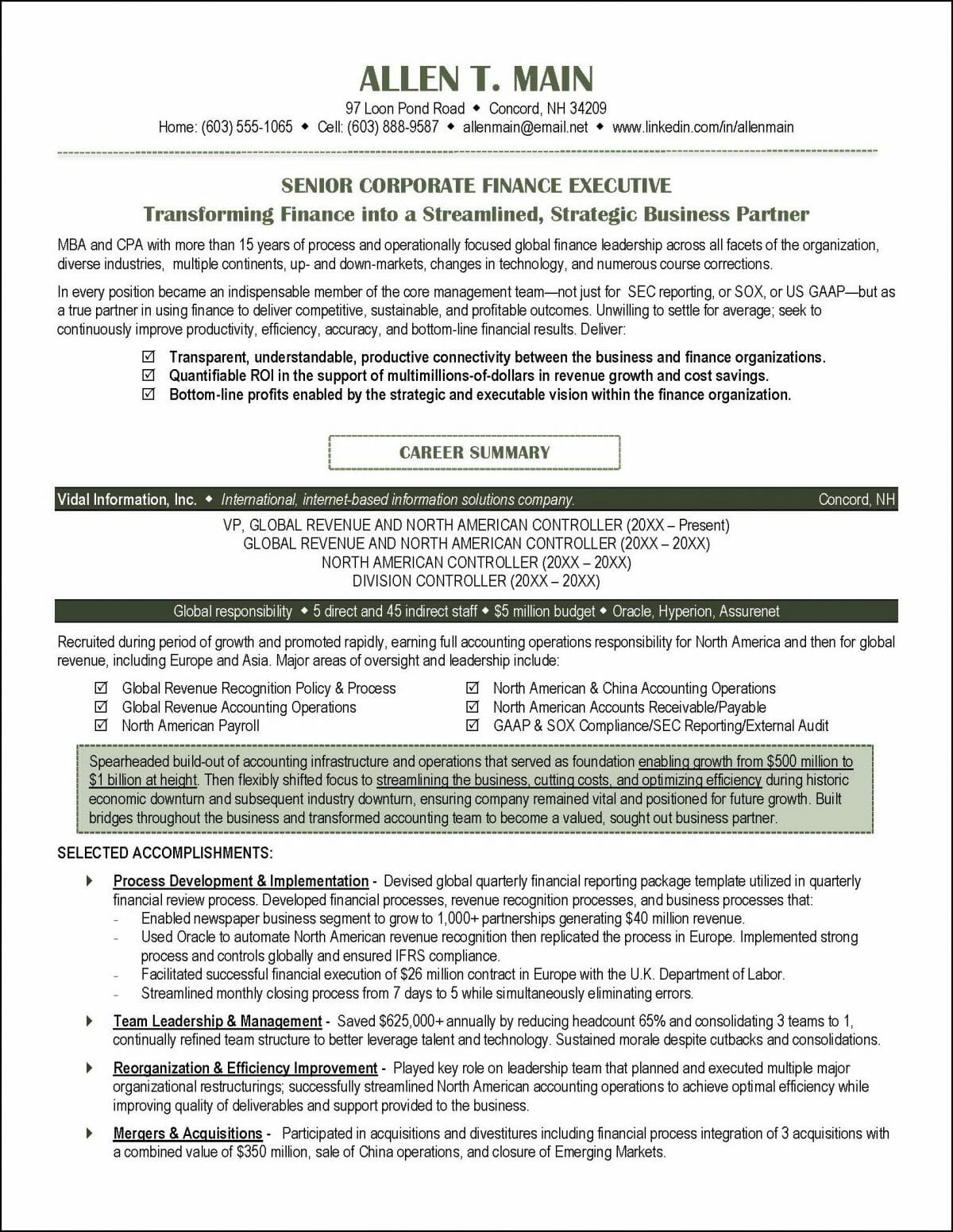 Sample Resumes & Other Job Search Docs - Distinctive Career Services