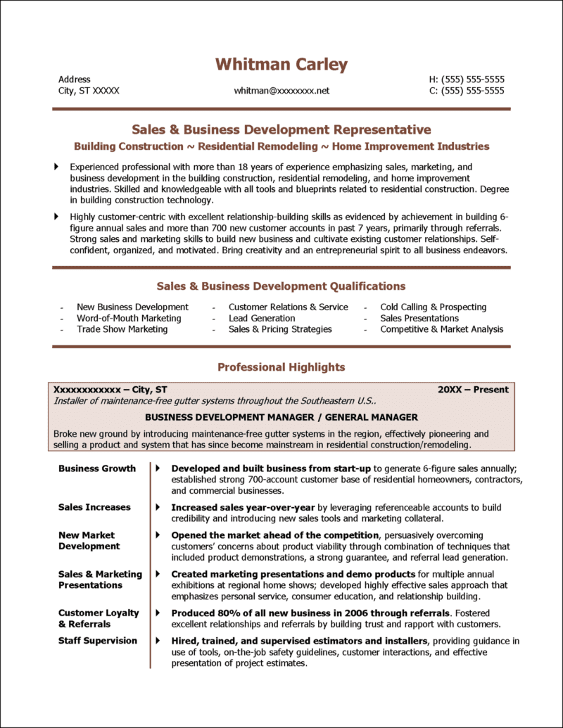 Former Business Owner Resumes - Distinctive Career Services