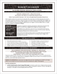 Example Government Resumes Converted to Private Sector - Distinctive ...