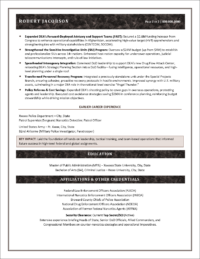 Example Government Resumes Converted to Private Sector - Distinctive ...