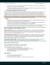 Example Government Resumes Converted to Private Sector - Distinctive ...